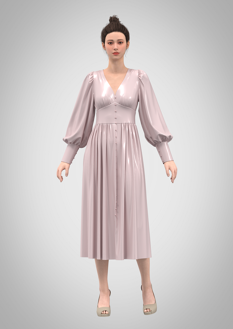 Ladies long dress Virtual fashion by Saiful Islam on Dribbble