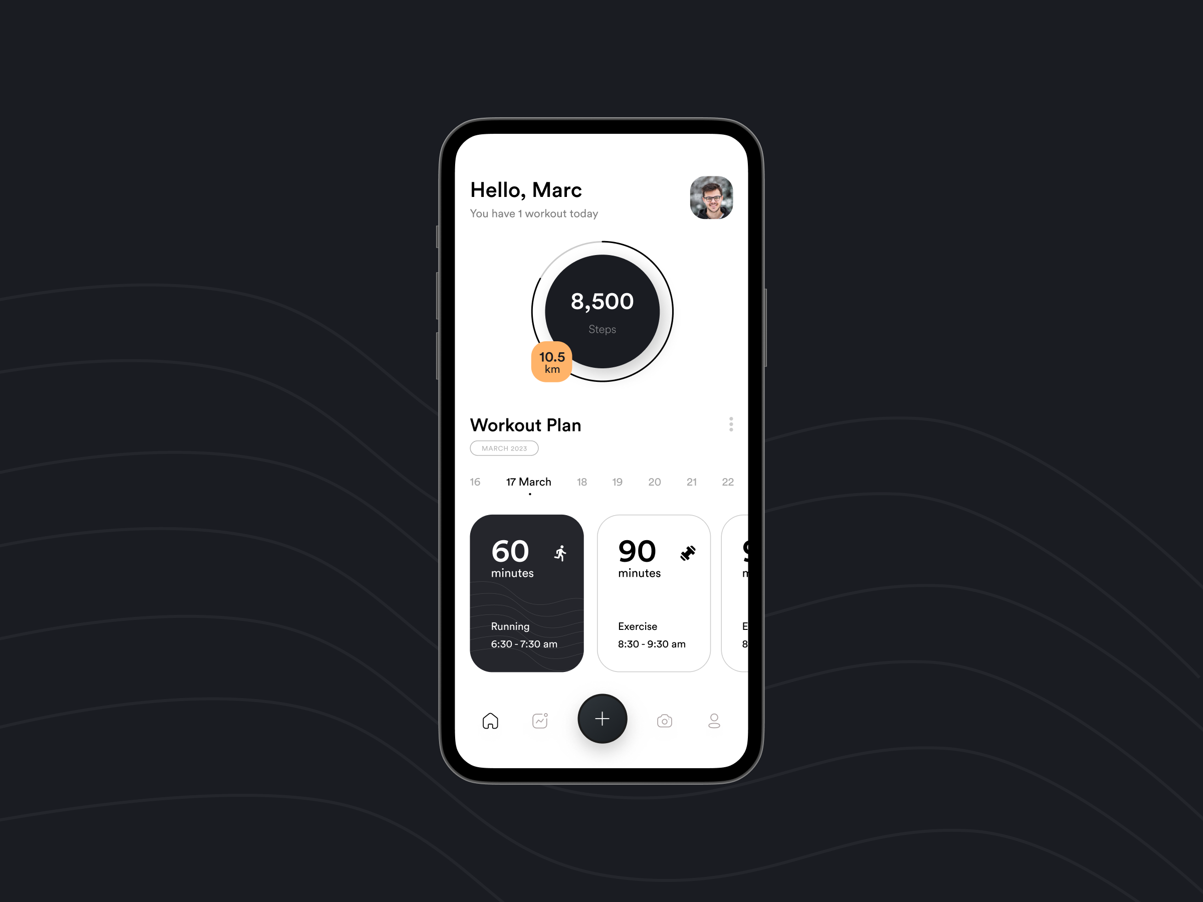 Fitness App Homescreen by Bareen Parvez on Dribbble
