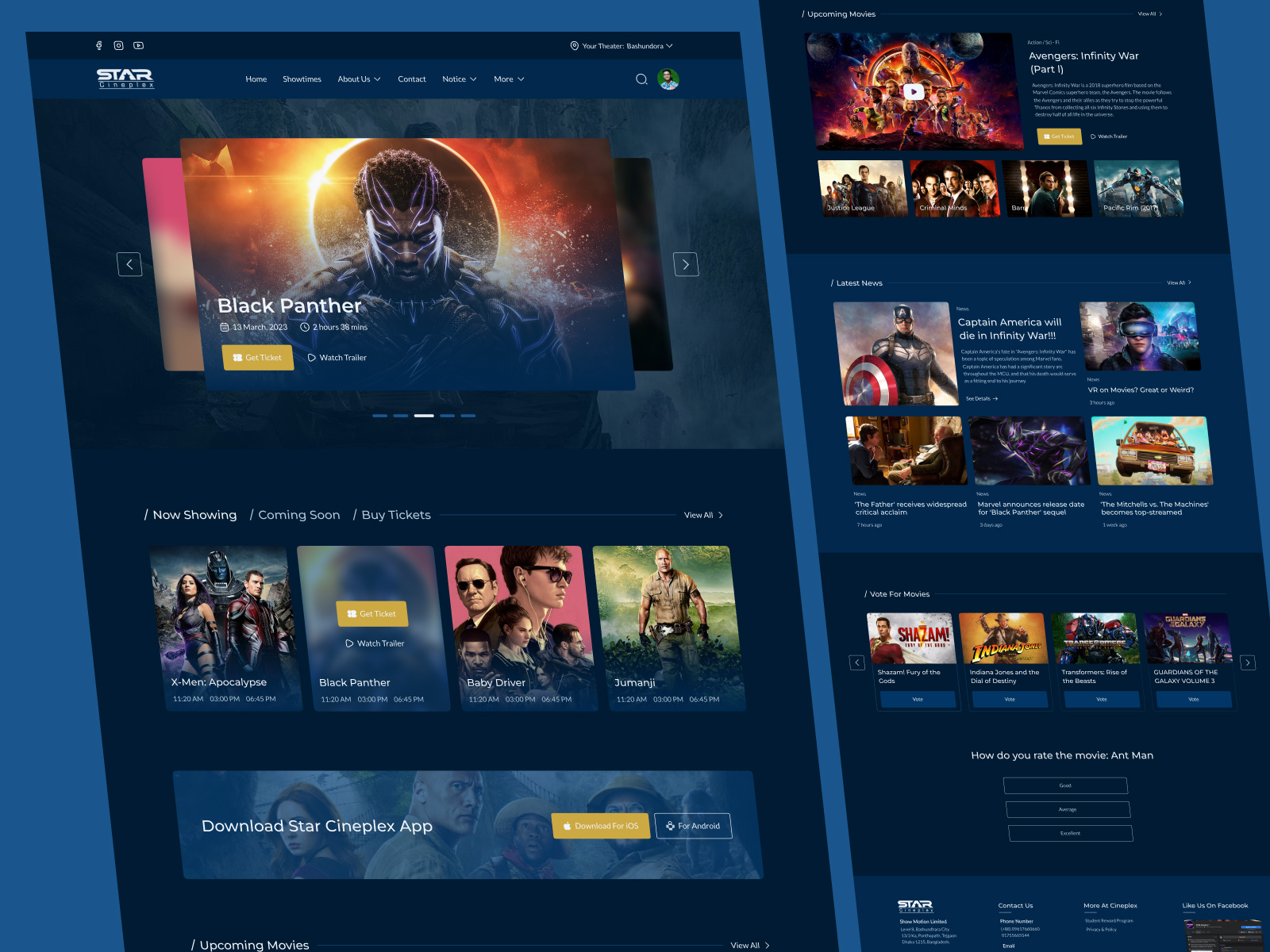 Star Cineplex - Home Page Redesign by muminul.design on Dribbble