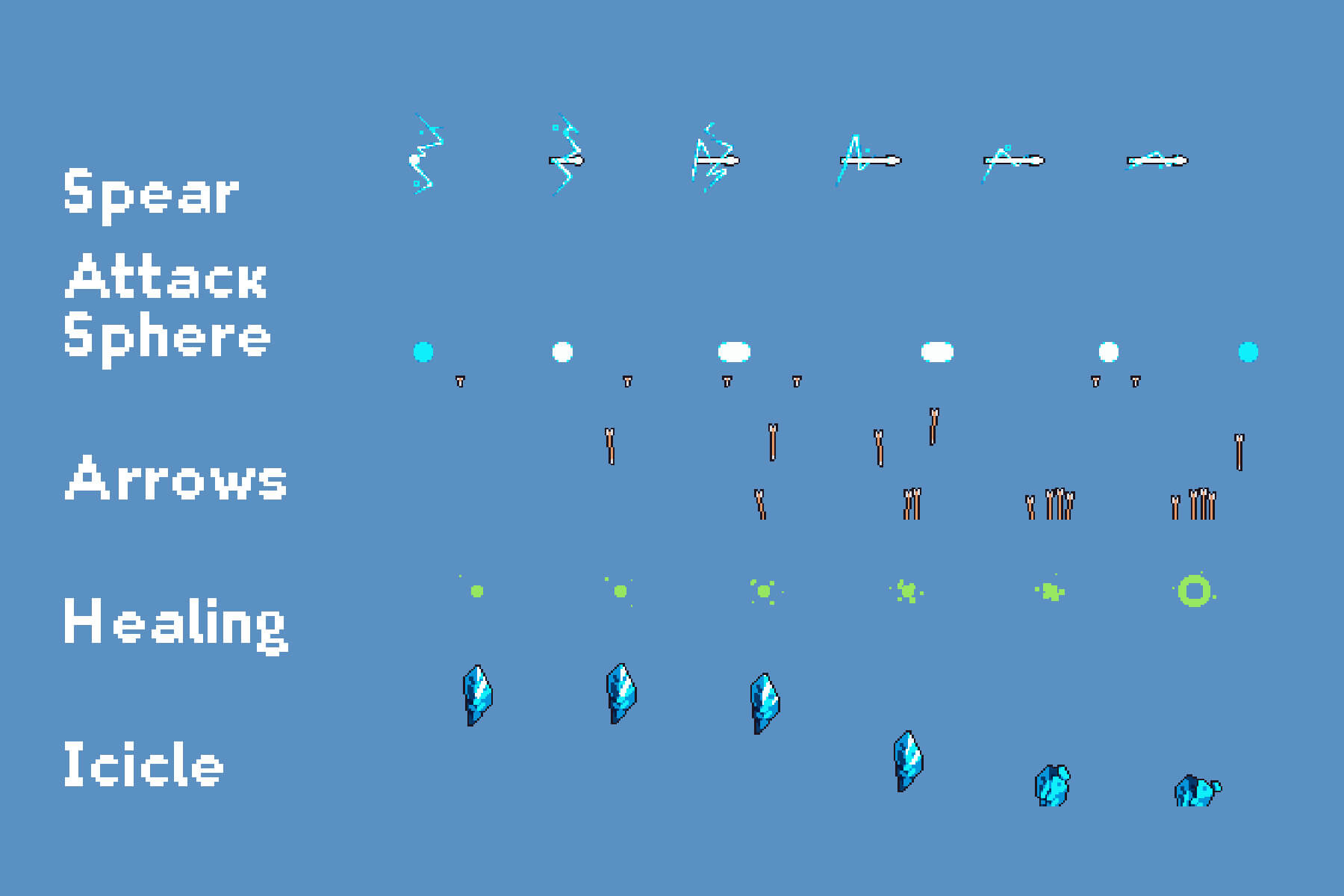 Magic Spells Pixel Art Sprite Pack by 2D Game Assets on Dribbble