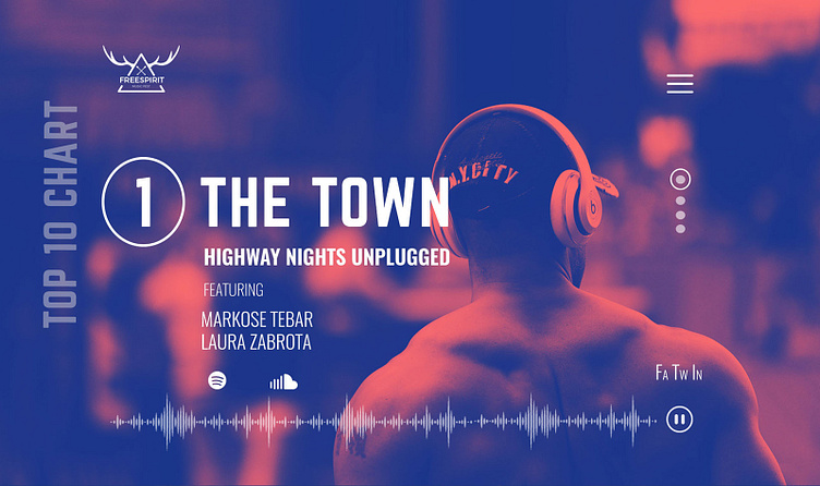 Music Chart page web player layout design by Libin Varghese on Dribbble