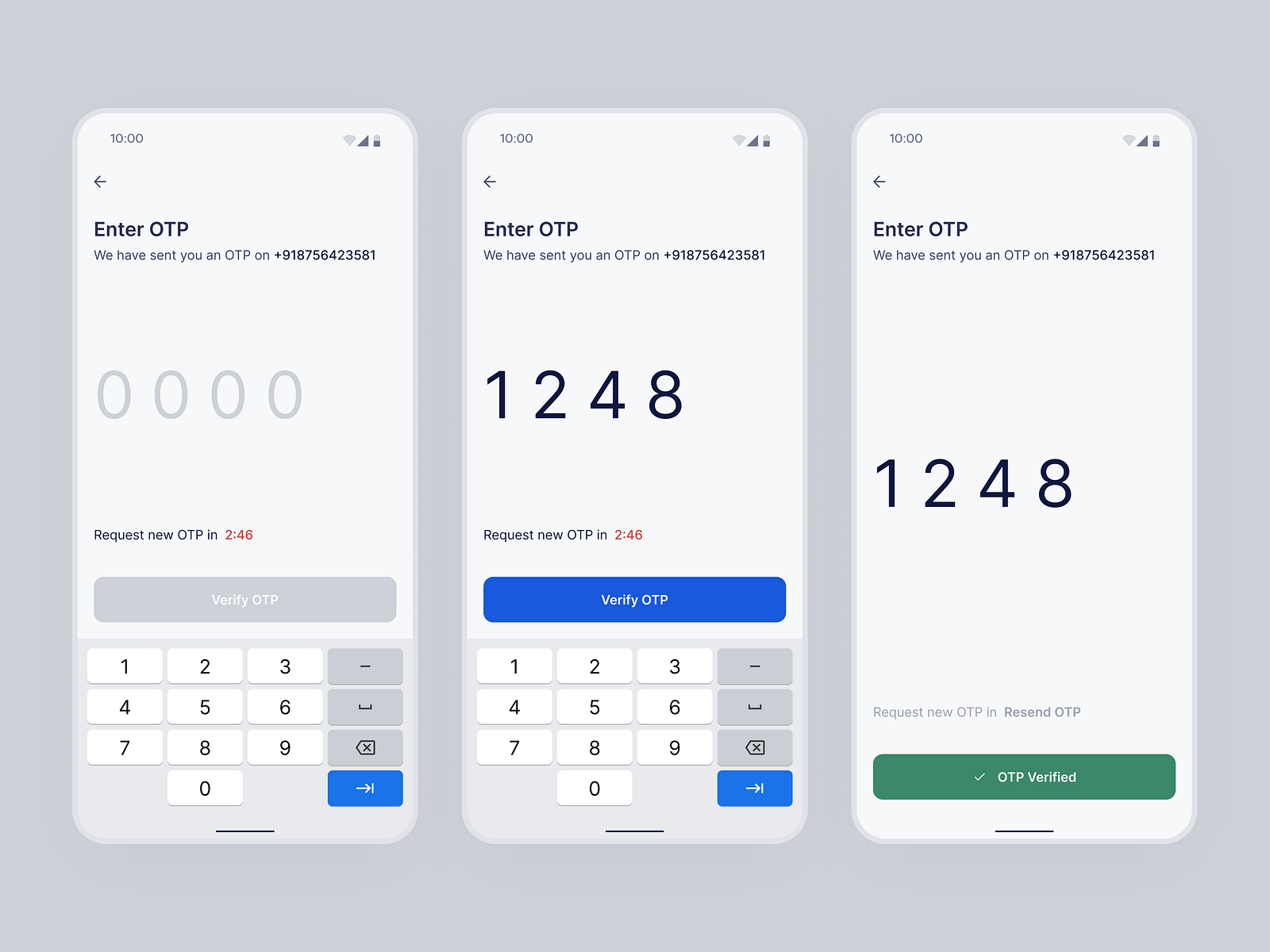 OTP Verification by Gorde Omkar on Dribbble