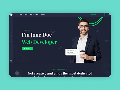 Portfolio Website Template - Enron by Brandbes on Dribbble
