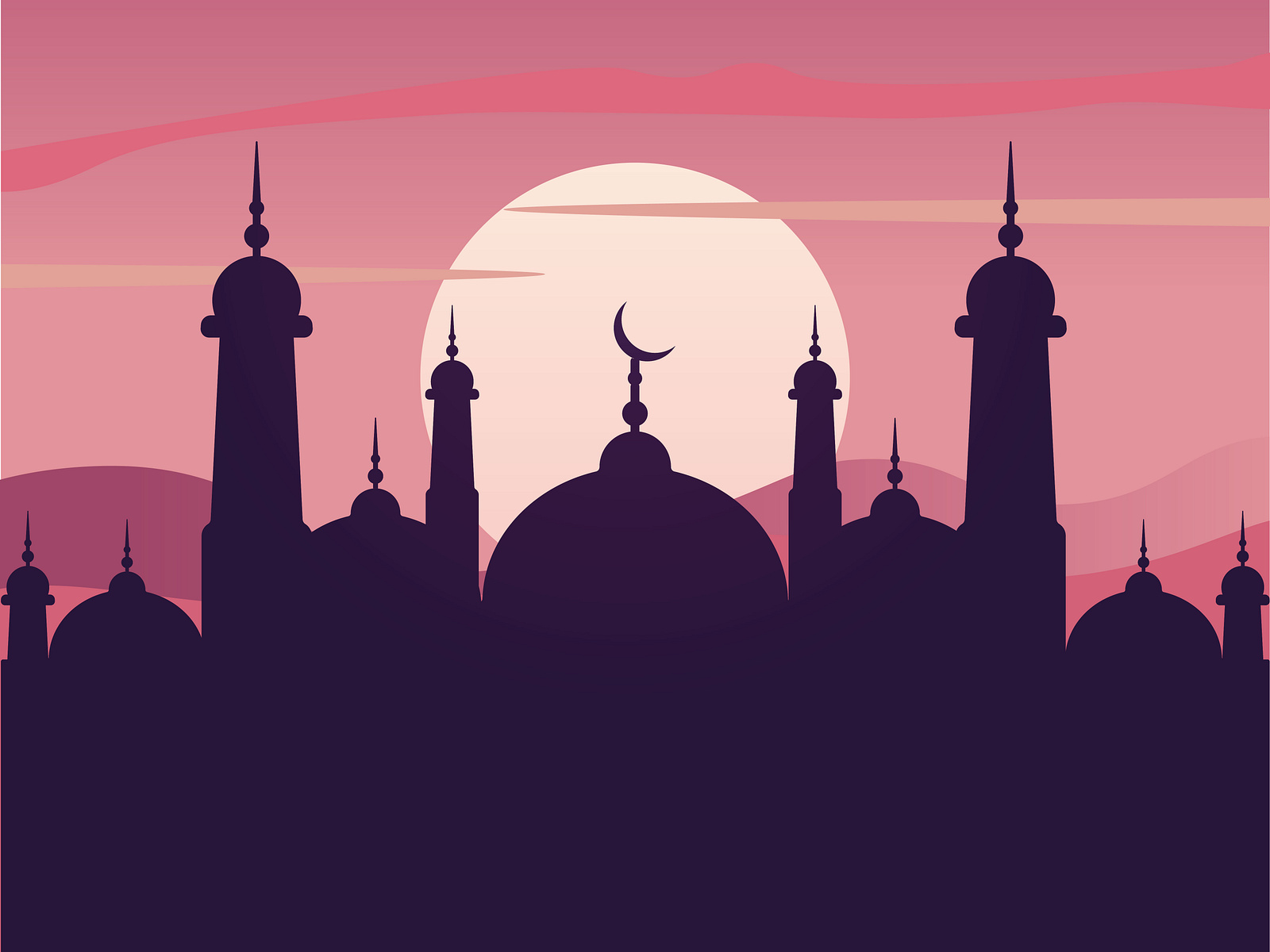 Mosque Peacefull | Flat illustrations Design by M SOHAIL on Dribbble