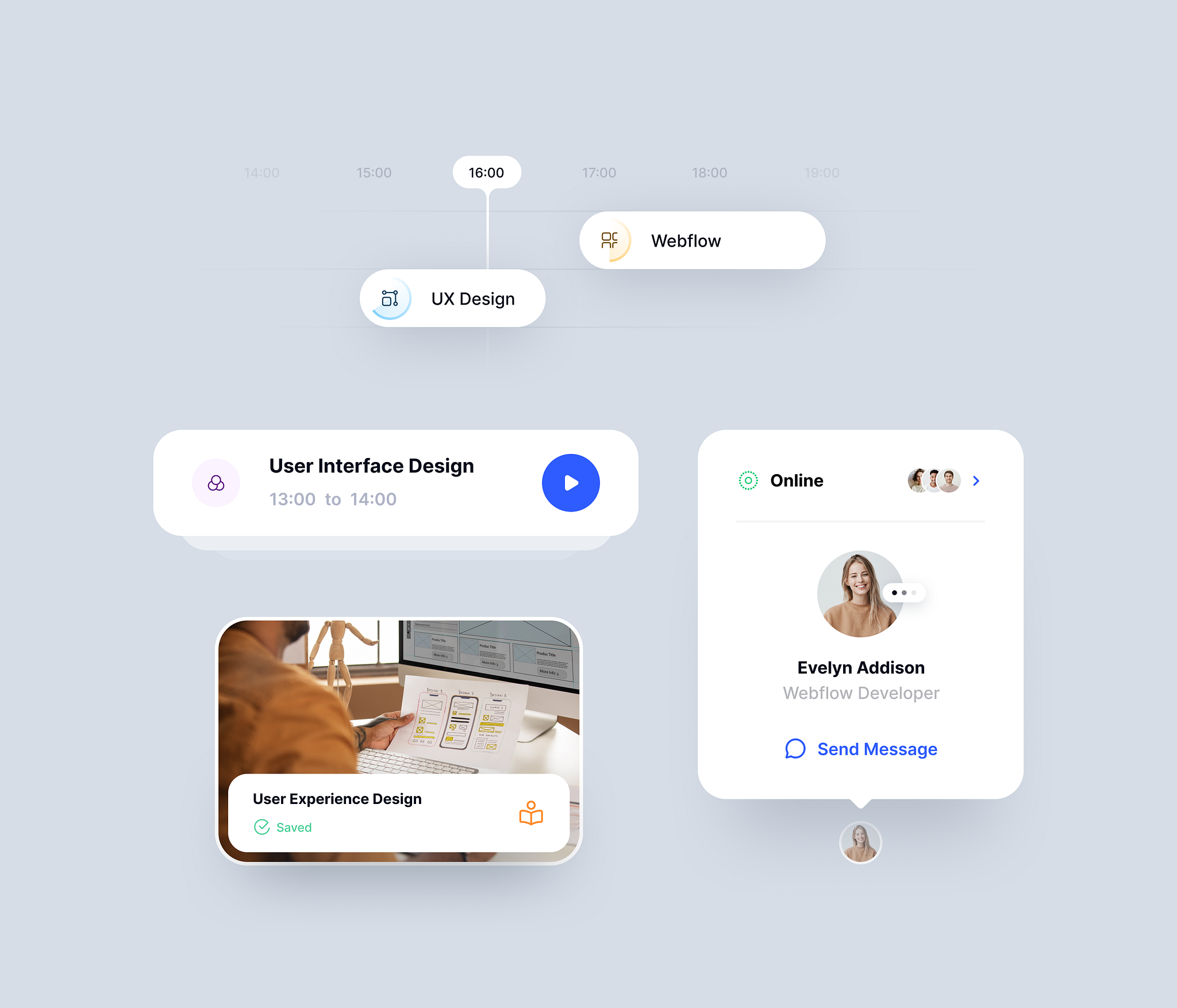 E-learning Dashboard - Components (1) by 11Daniyal on Dribbble