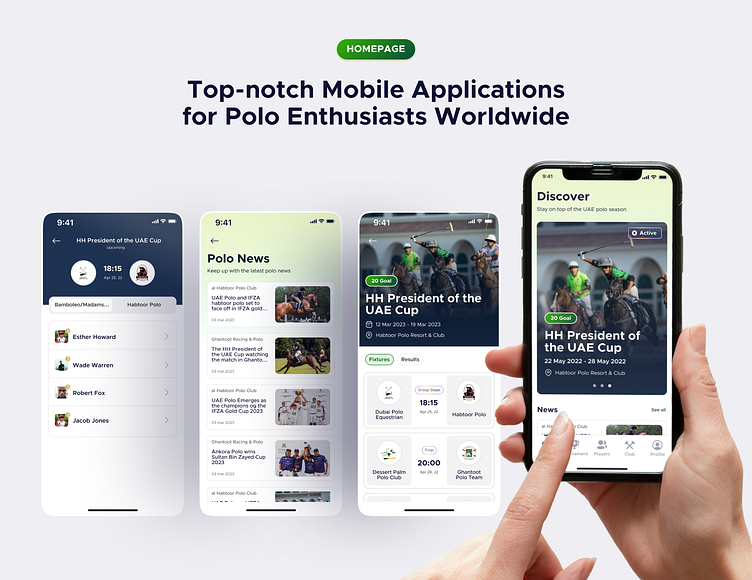 UAE Polo Mobile Apps by Rizal Gradian for Callour Studio on Dribbble
