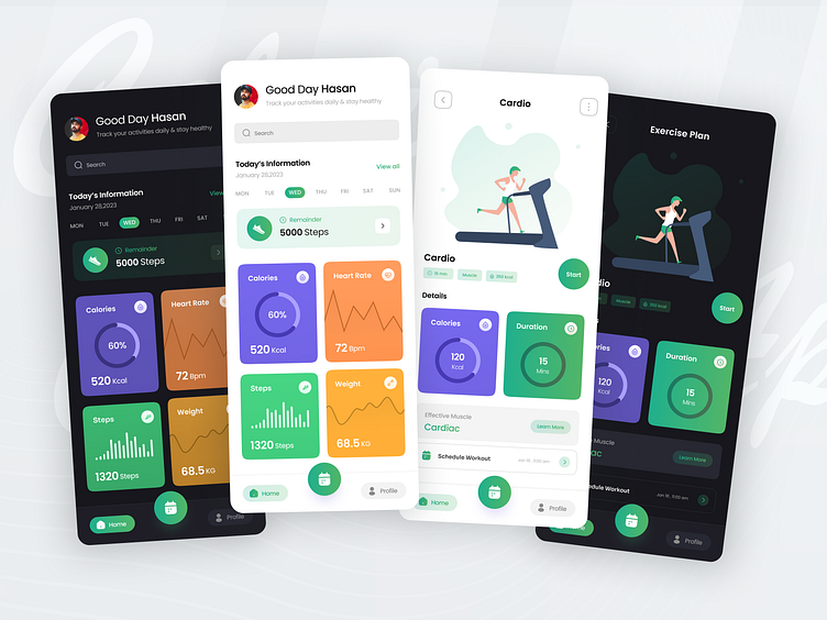 Calories App UI Design by Adil Shoaib on Dribbble