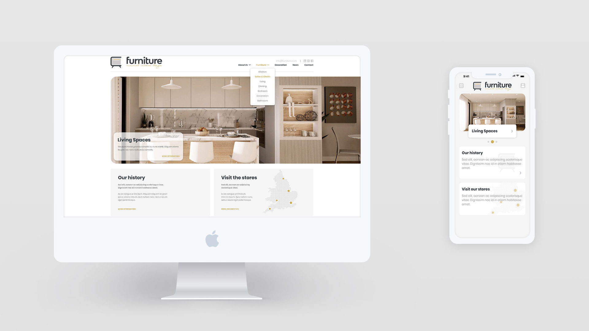 Furniture Brand & UI Design by Diego Moreno on Dribbble