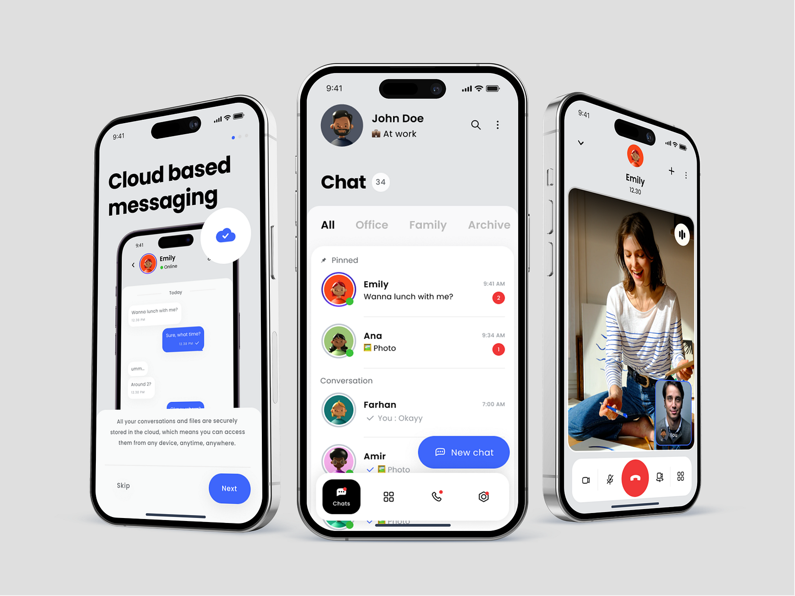 Chatinc - Message App UI KIT (Mockup) by Zhofran Ardyan for Hatypo Studio on Dribbble