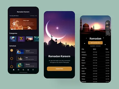 Ramadan App Design designs, themes, templates and downloadable graphic ...