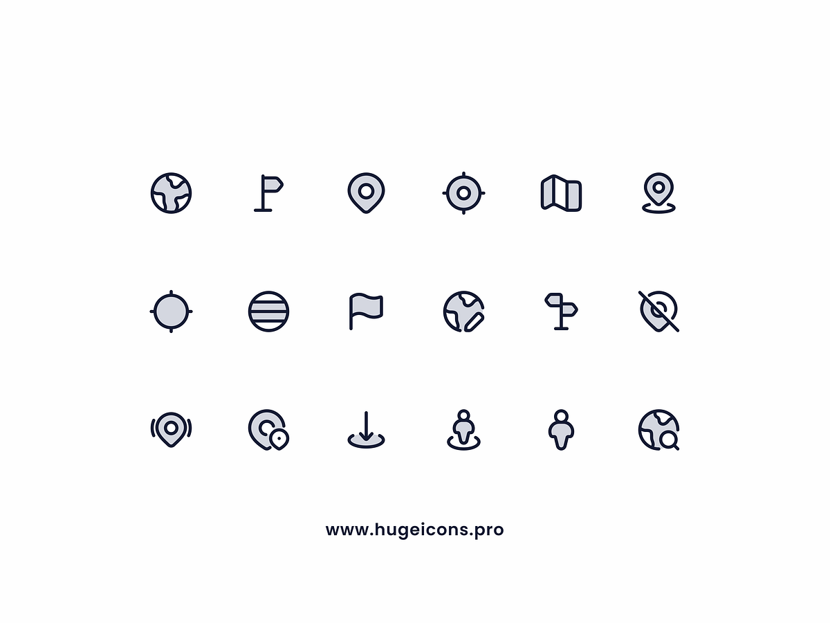 Location and maps icons | 10K+ figma icon library. by Hugeicons on Dribbble