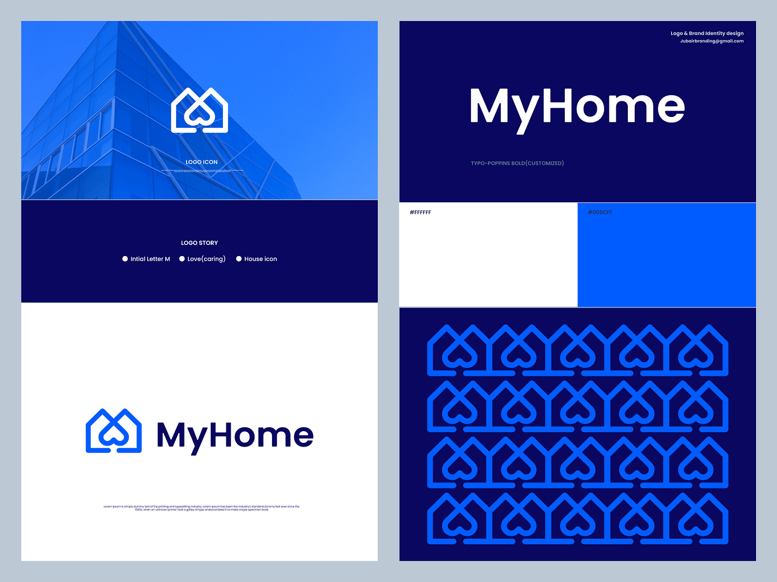 MY HOME LOGO(M LETTER, HOME ICON, LOVE) by JubairBranding on Dribbble
