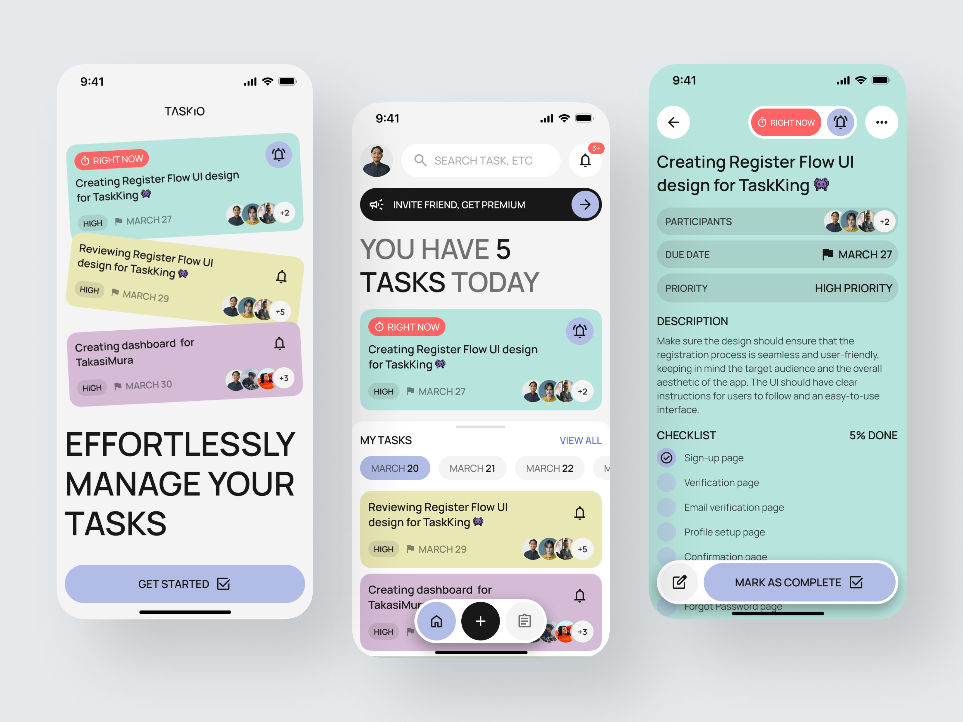 TASKIO - Task Management App by Dhira on Dribbble
