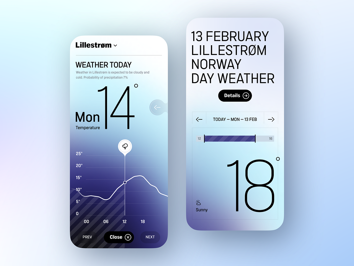 Weather App designs, themes, templates and downloadable graphic ...