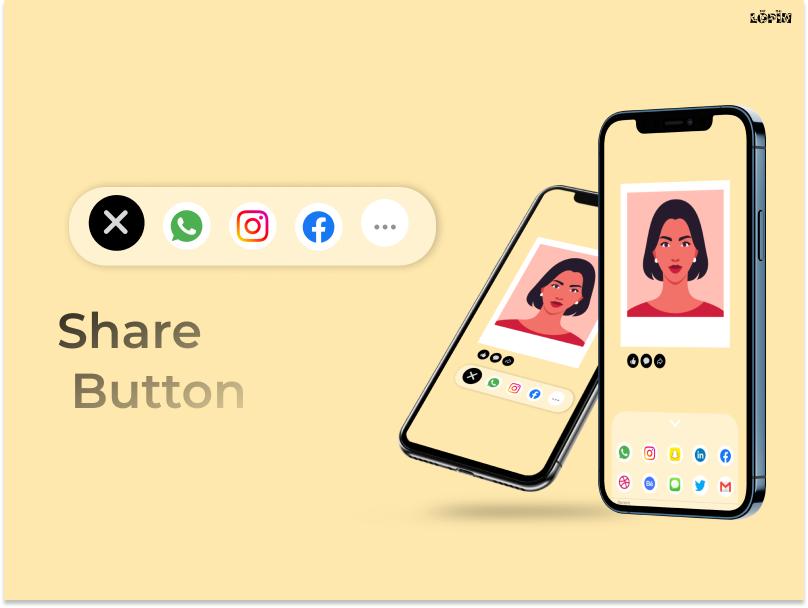Share button by Rishabh Lal on Dribbble