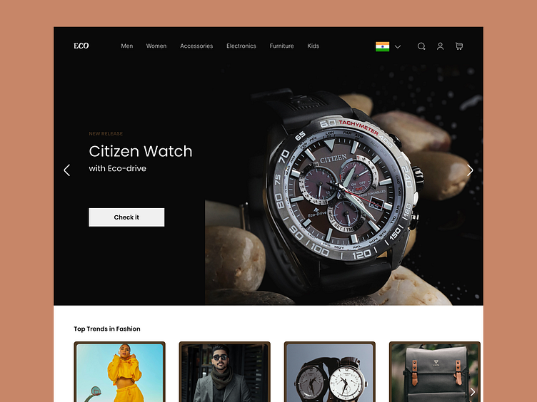 E-Commerce Landing Page Design by Batchu Thrishna on Dribbble