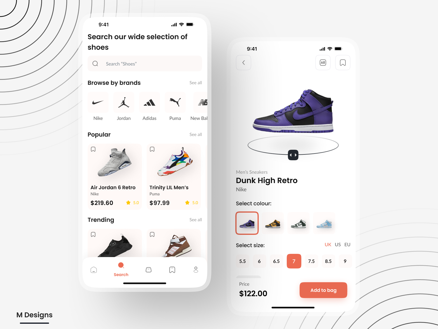 UI UX Design for Shoe E-commerce App by Mondal Sahil on Dribbble