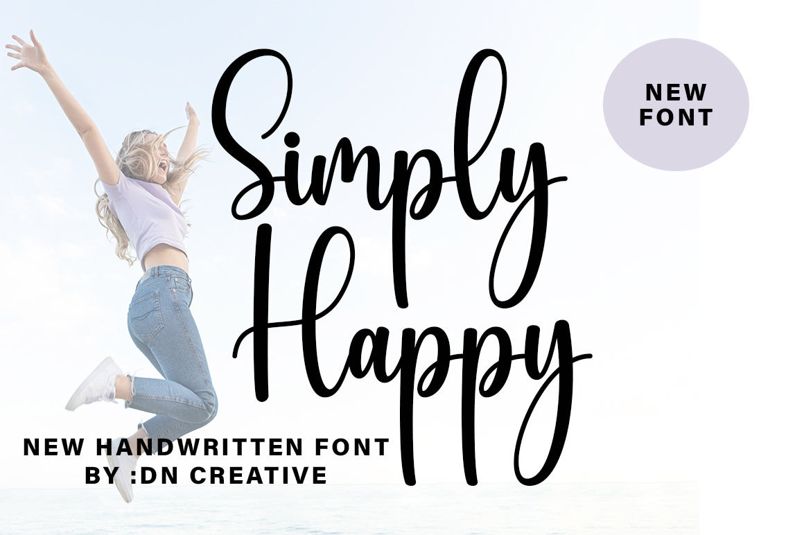 Handwritten Simply Happy by DN Creative on Dribbble