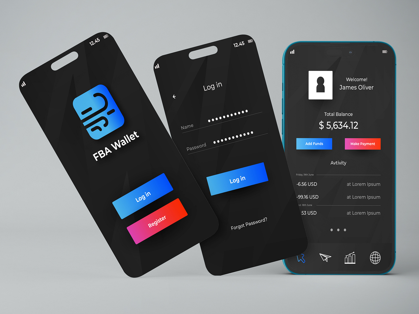 Wallet App Ui Design By Ahsan Raza On Dribbble