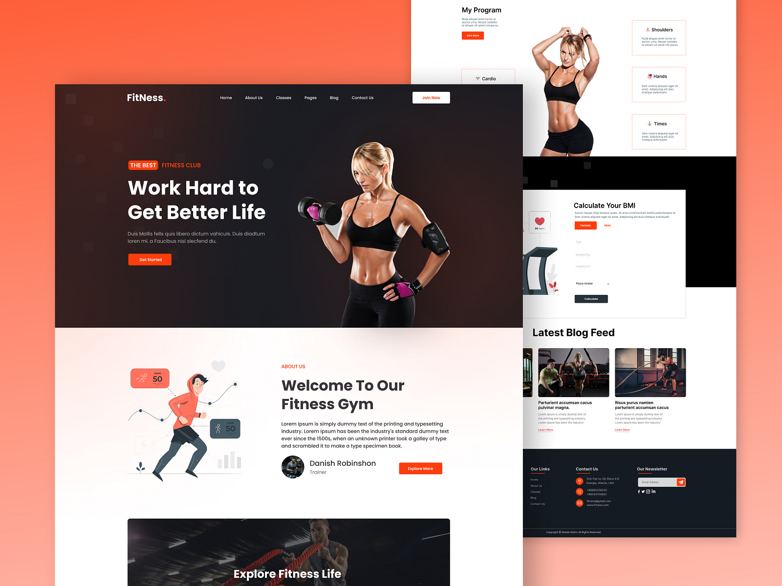 Workout Website Landing Page Design by Prodhan Chandro Shil on Dribbble