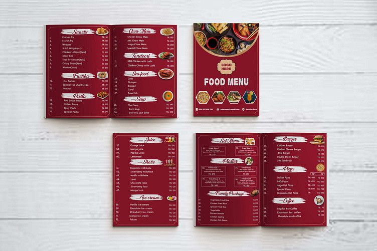 Food Menu Book by 4Fantasists on Dribbble