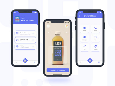 QR & Bar Code Scanner | QR & Bar Code Creater by Laiba Saleem on Dribbble