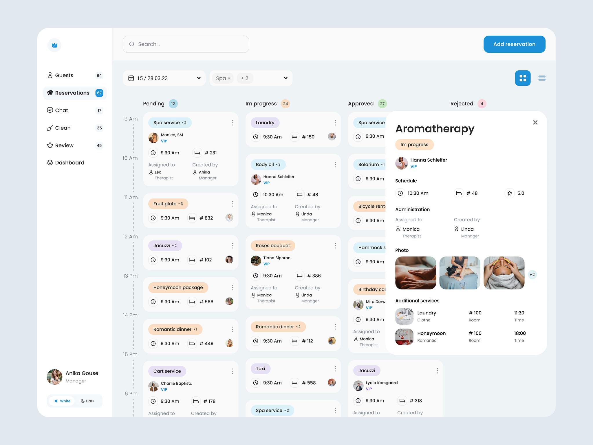 Hotel Task Manager by Nick Buturishvili on Dribbble
