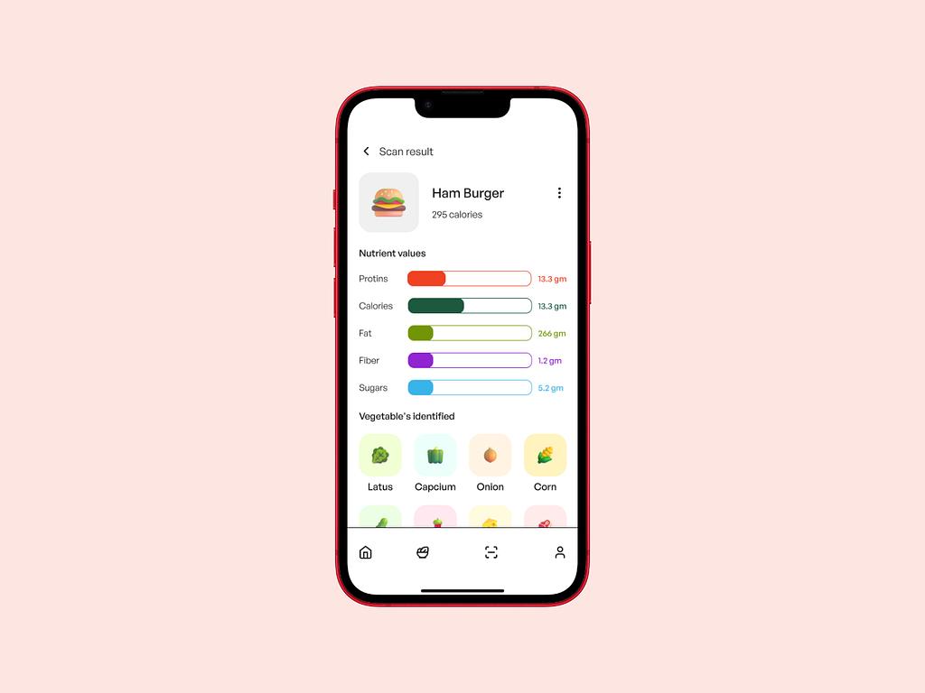 Mobile App UI Design: Real-Time Food Scanner and Nutrient by Rohit Patel on Dribbble