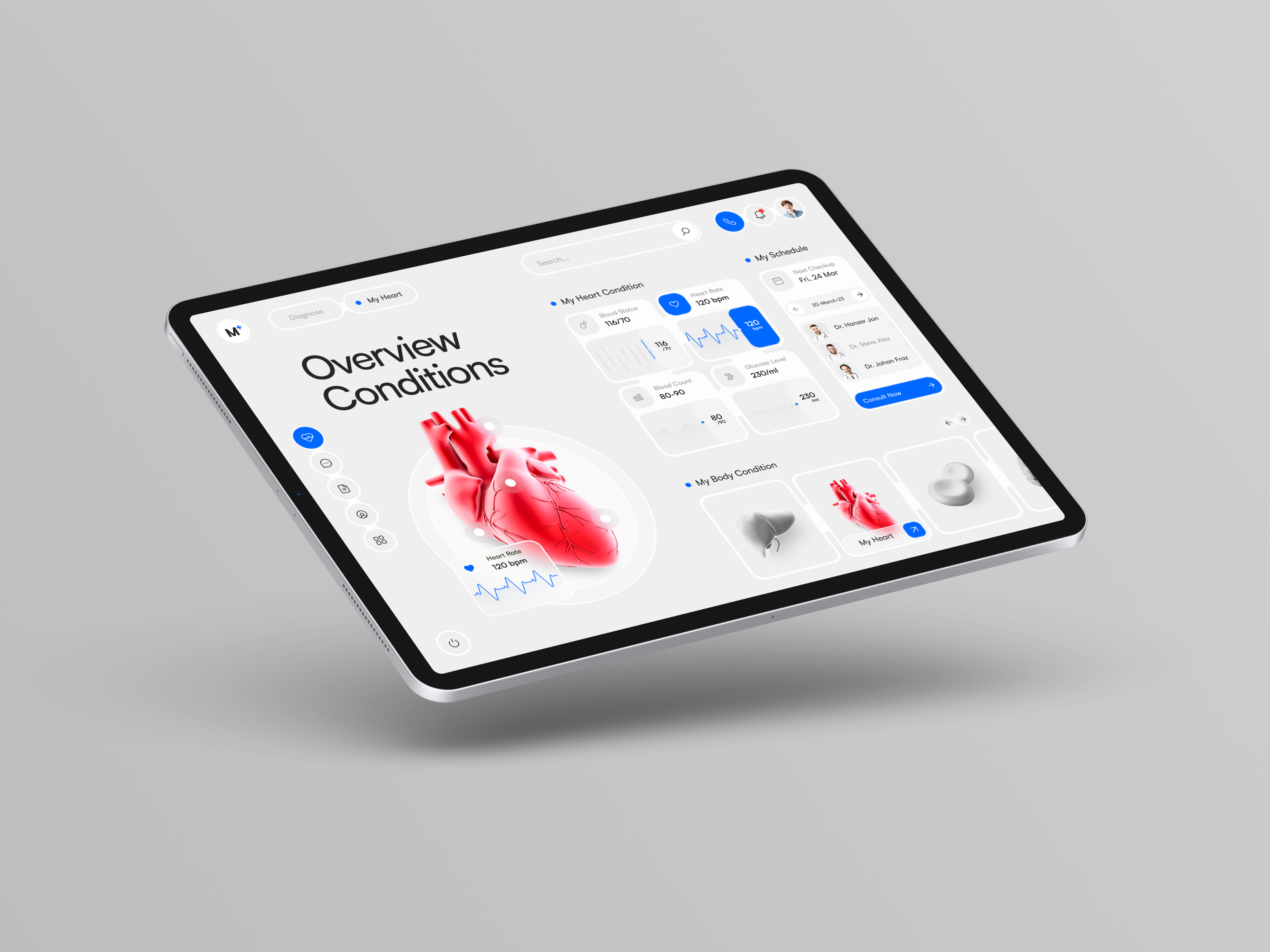 Medizinisch - Healthcare Technology Dashboard UI Concept by Adhiari Subekti for One Week Wonders ...