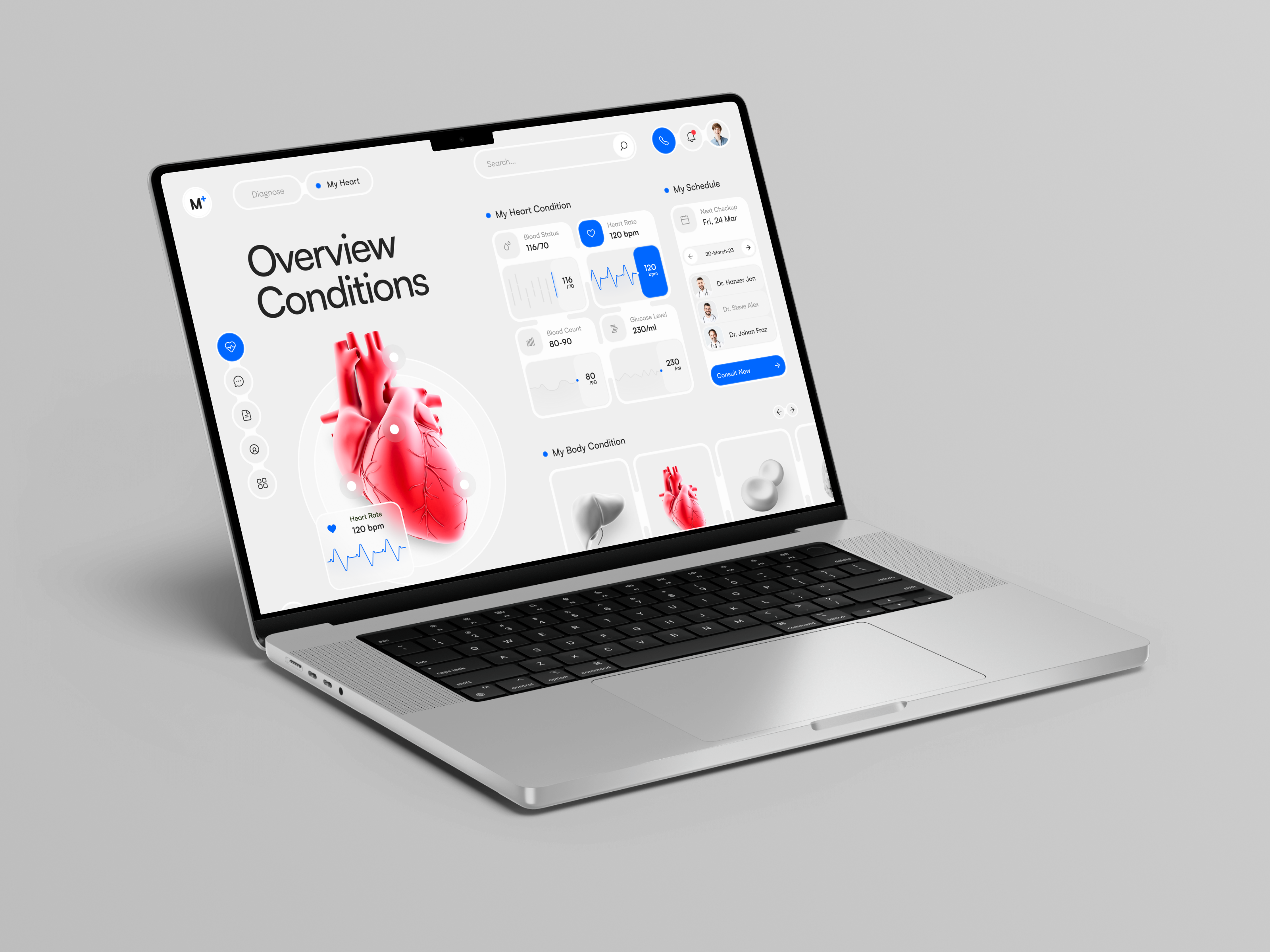 Medizinisch - Healthcare Technology Dashboard UI Concept by Adhiari Subekti for One Week Wonders ...