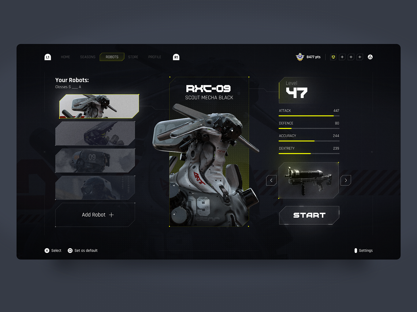 Game UI concept 🎮 by Bruno Aller for Vuesax on Dribbble