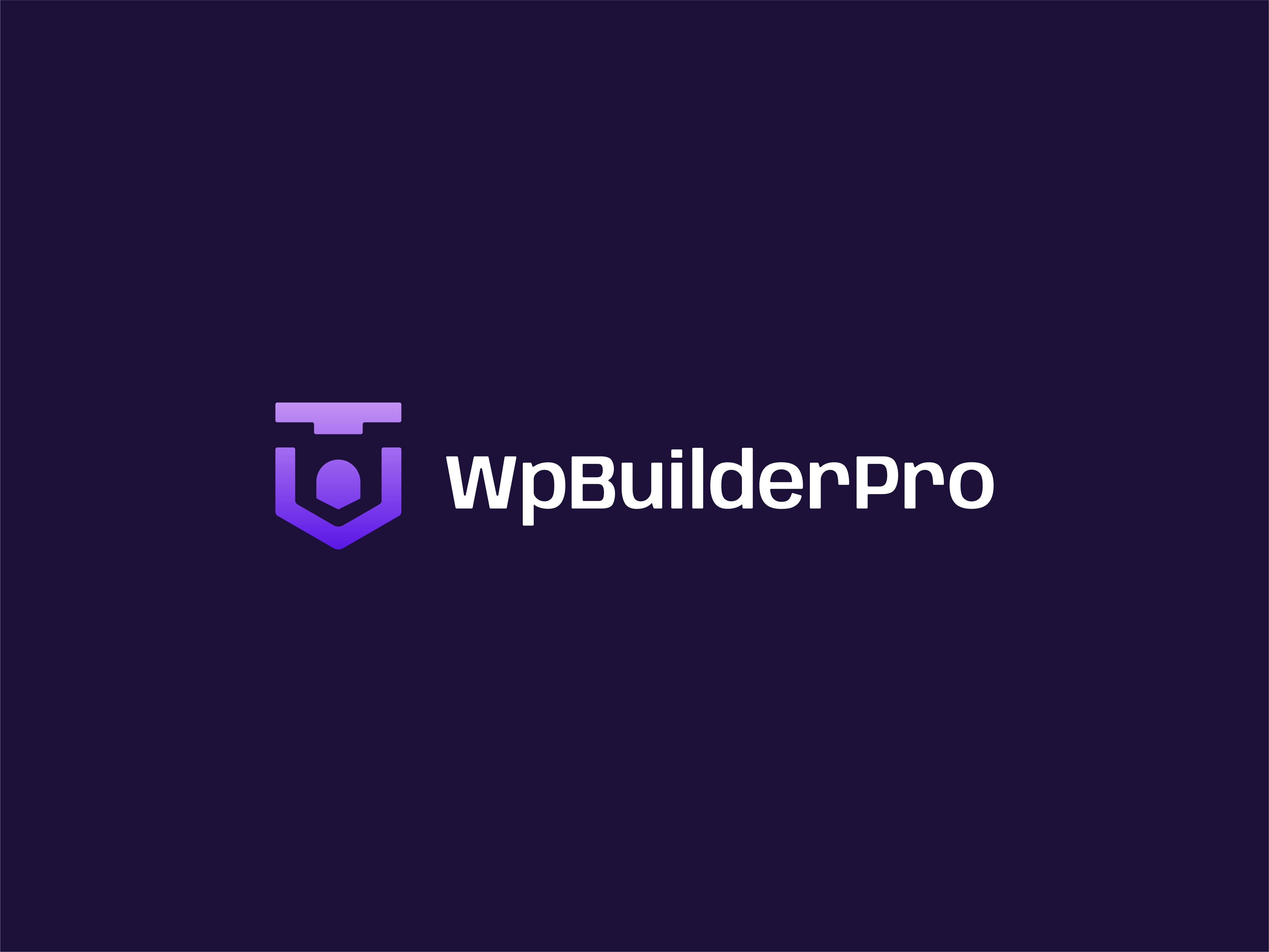 WpBuilderPro Logo Design by Marufiam™ on Dribbble