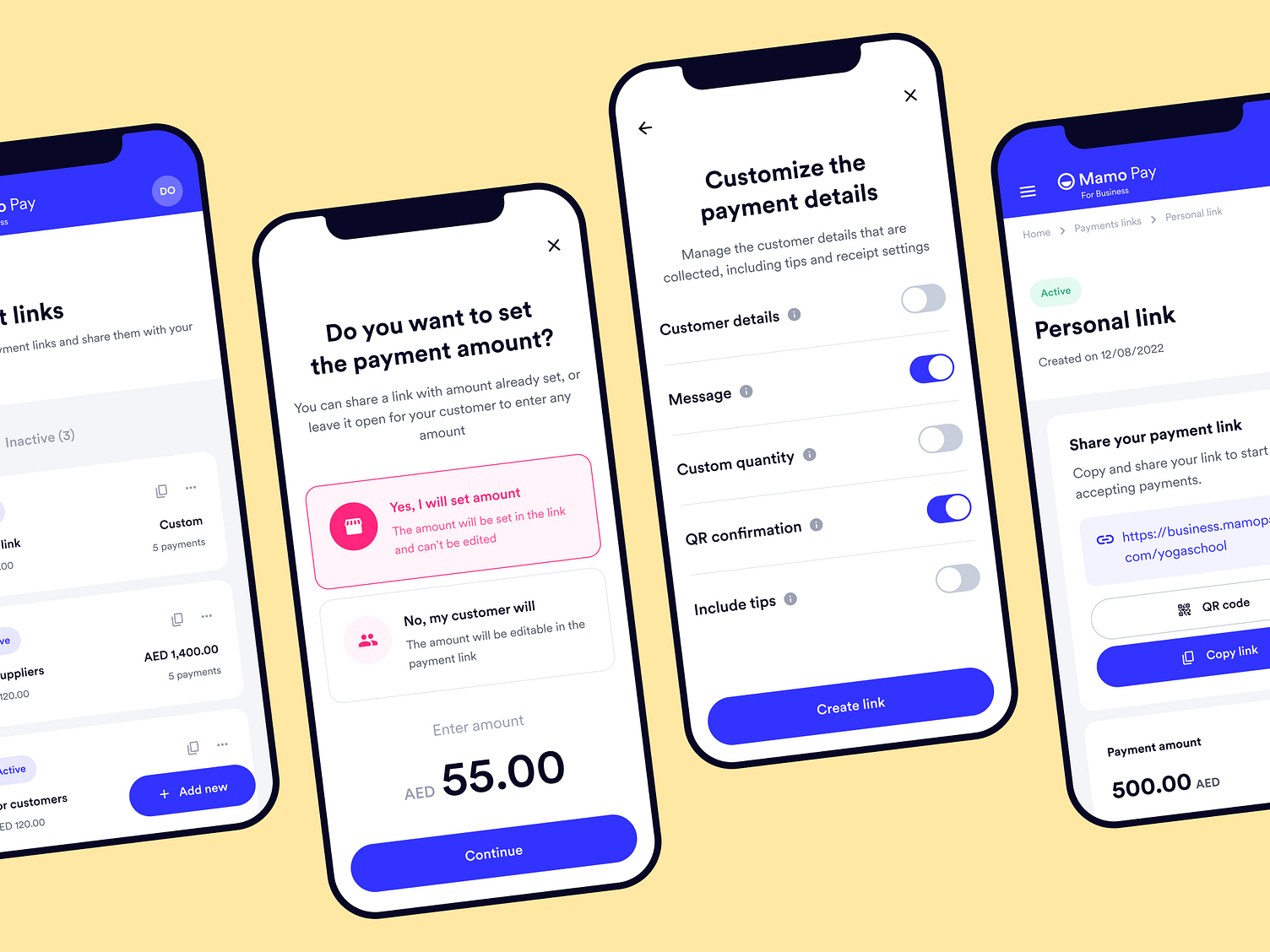 Mamo Dashboard – Payment link by SELECTO on Dribbble
