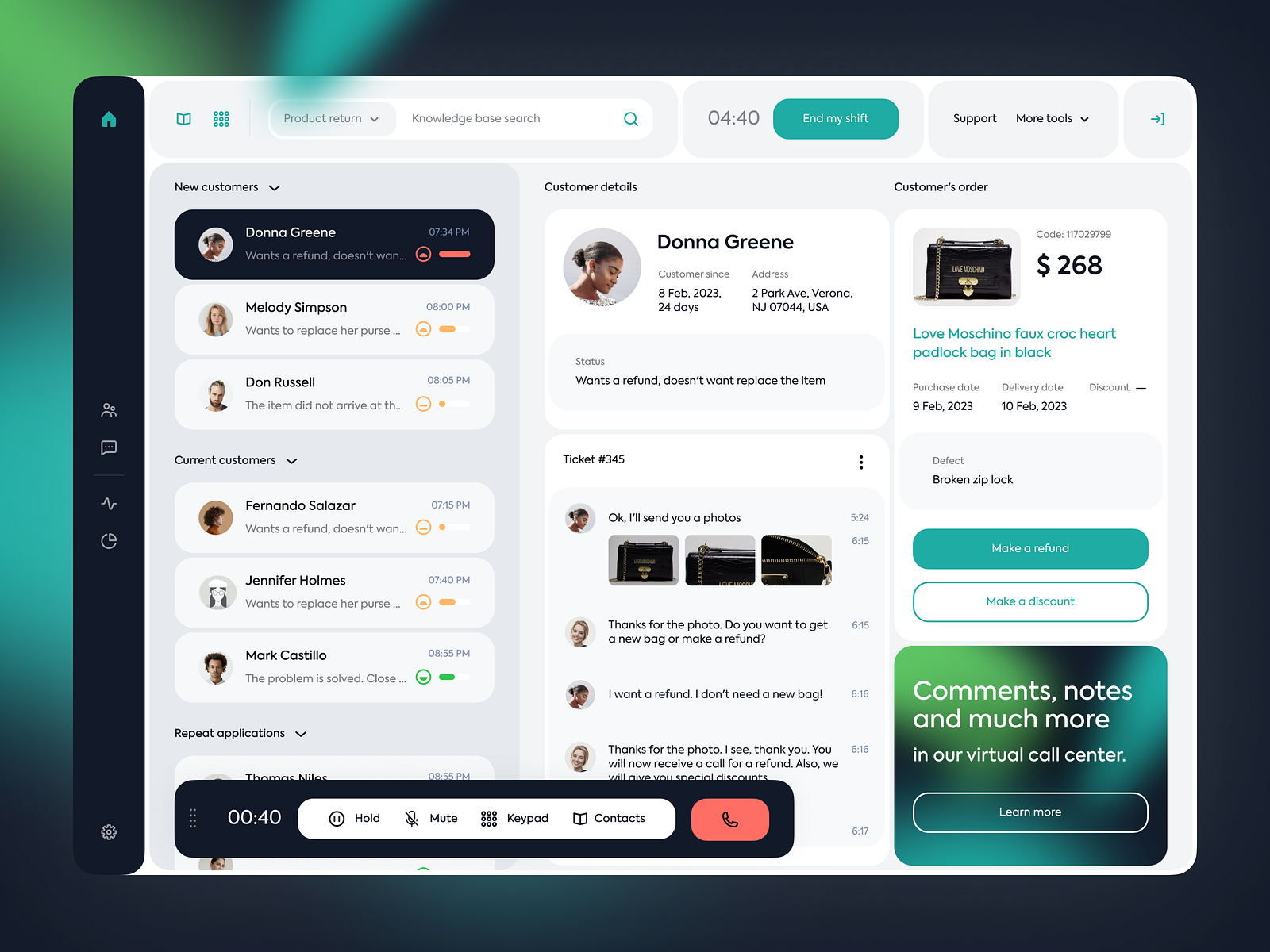 Call Center UI by Ronas IT | UI/UX Team on Dribbble