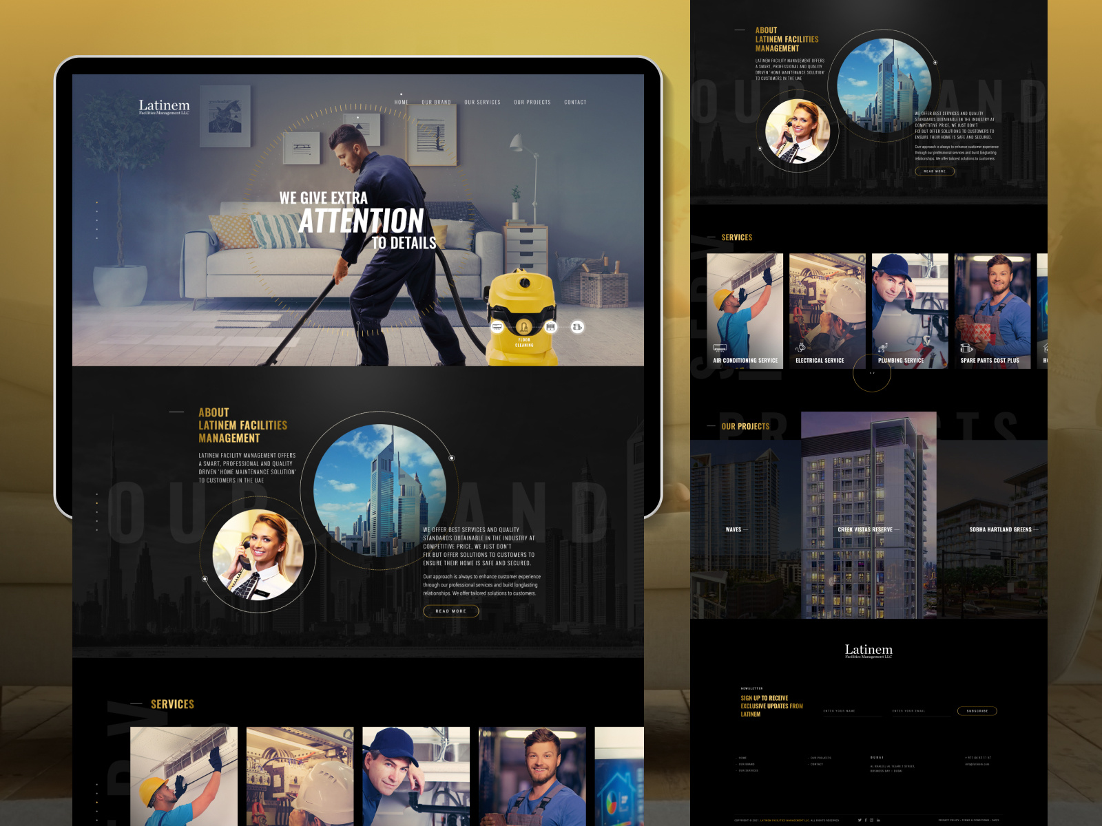 Latinem Facilities | Web design | UI/UX by Branex LLC on Dribbble