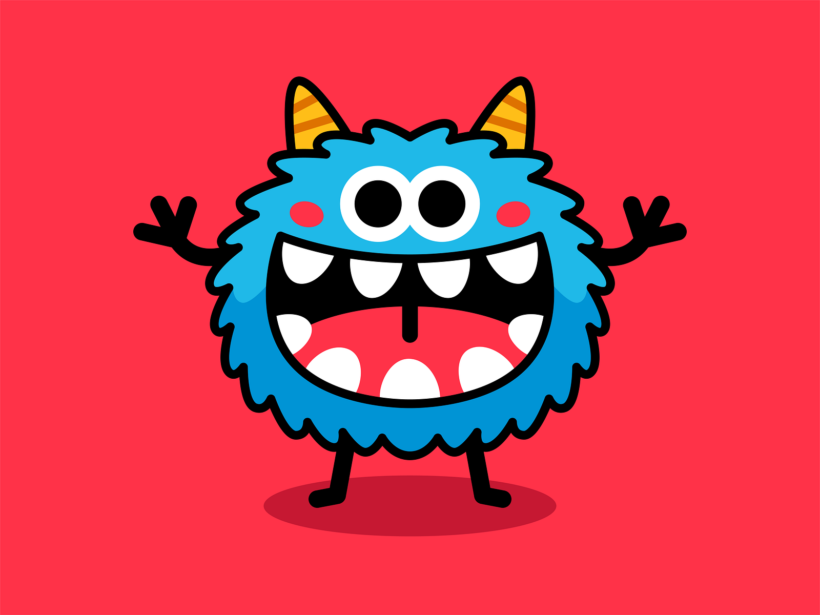 Blue Monster by Manu on Dribbble
