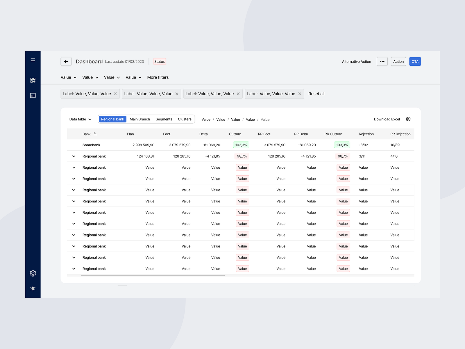 Data Table Grid By Vera Inkina On Dribbble