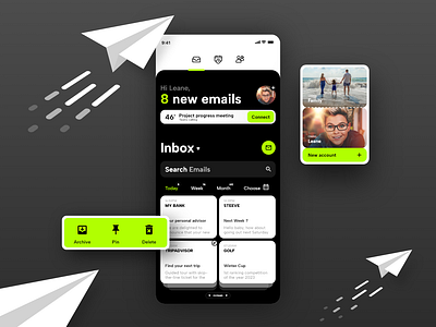 Mailbox mobile app by Laurent Courtois on Dribbble