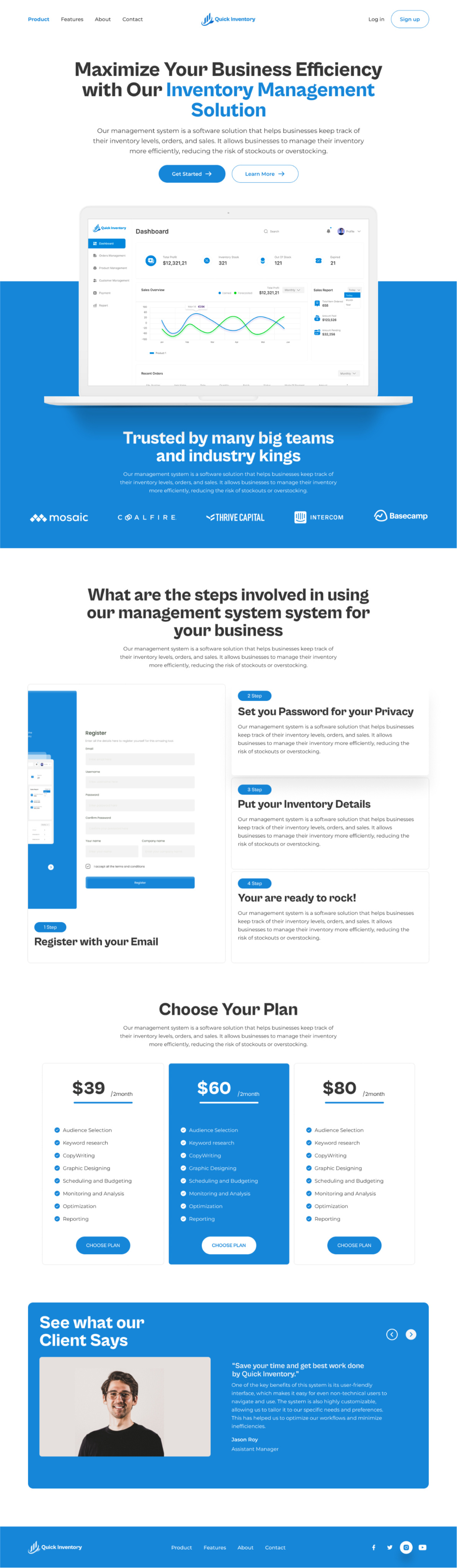 Quick Inventory - SaaS Landing Page by The Seven Studio Design agency ...