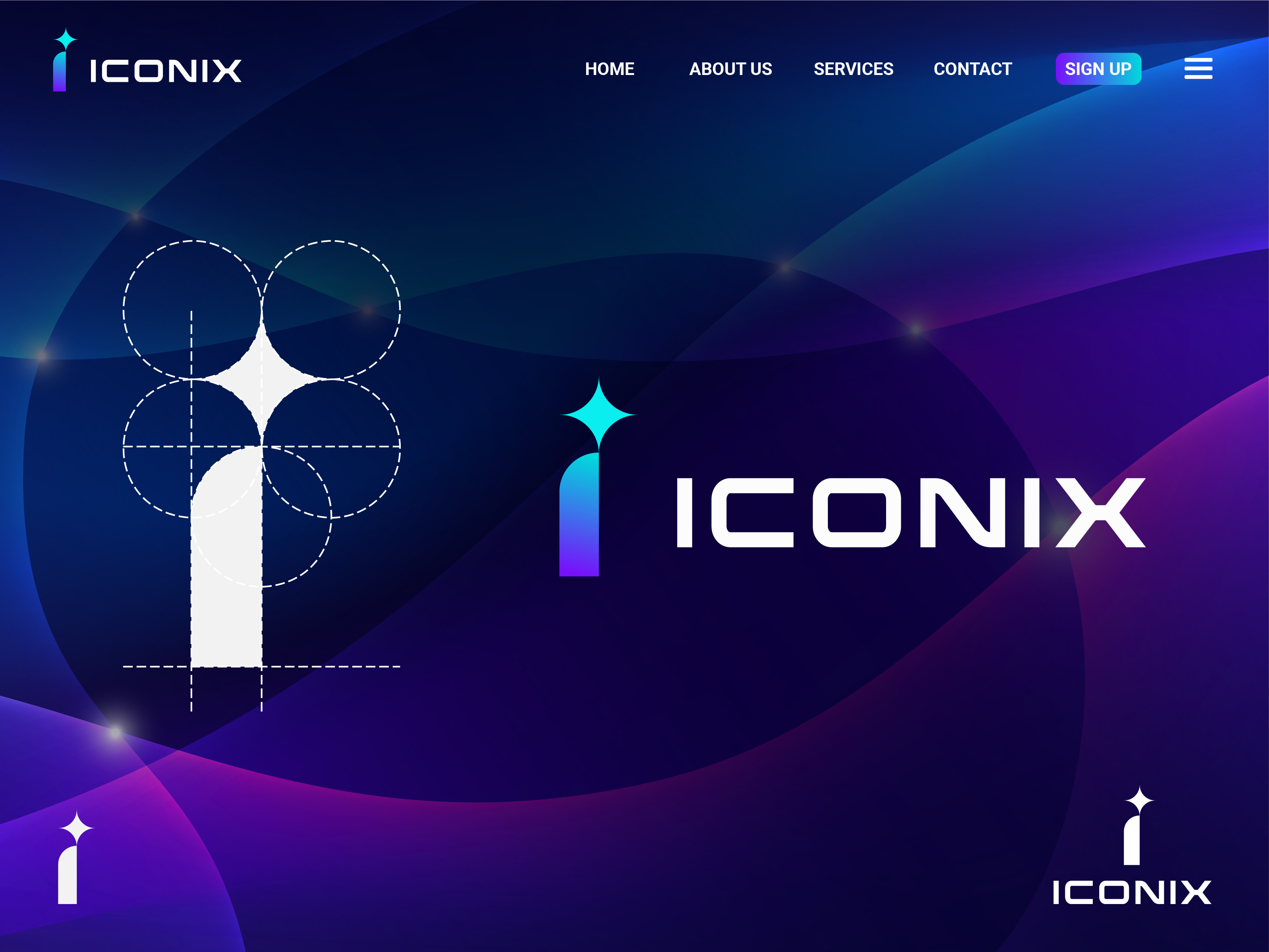 American Information Technology Logos Purple