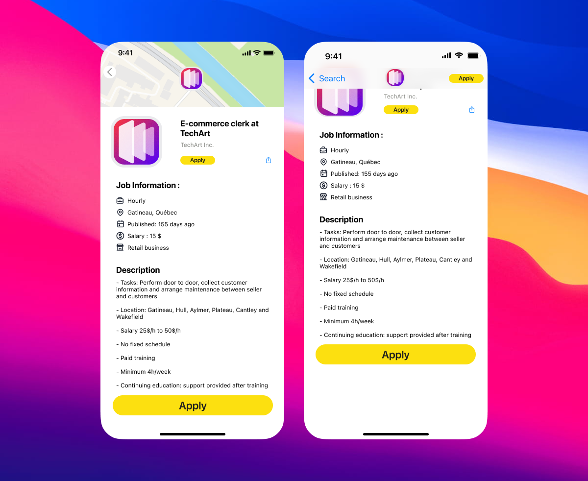 Job Finder App - Emplo by Simon Gingras on Dribbble