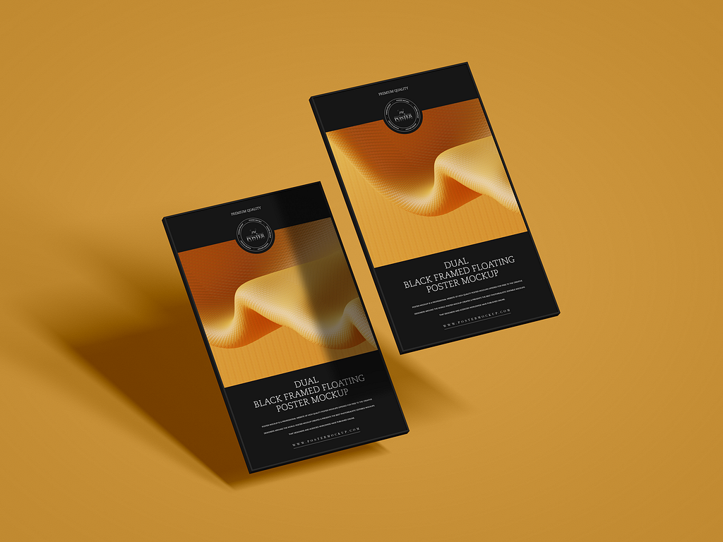 Free Floating Poster Mockup by Poster Mockup on Dribbble