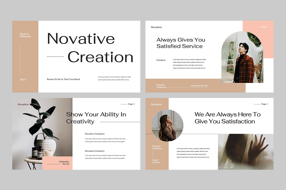 Novative - Creative Portfolio Powerpoint Template by Deck Genius on ...