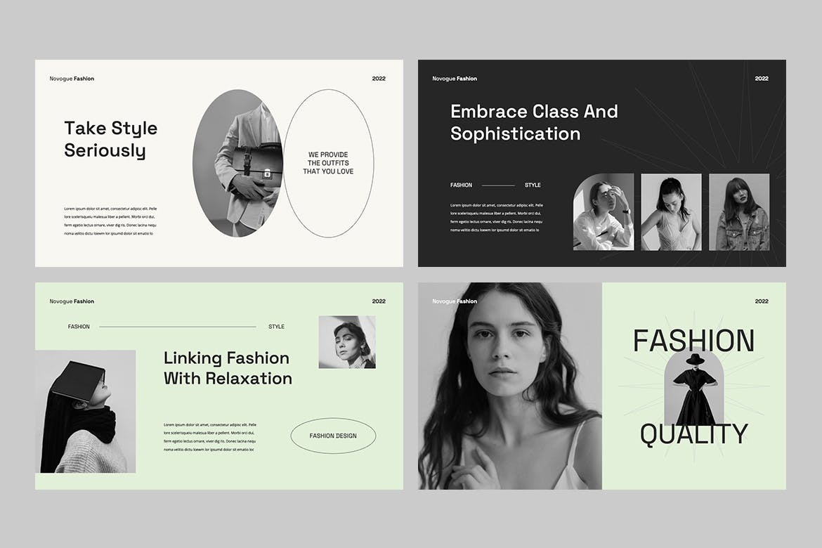 NOVOGUE - Fashion Brand Powerpoint Template by Template Genius on Dribbble