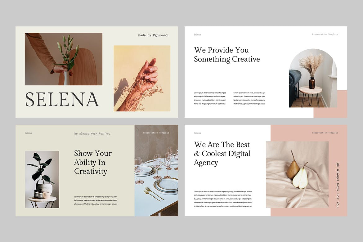 Aesthetic Creative Powerpoint Template by Deck Genius on Dribbble