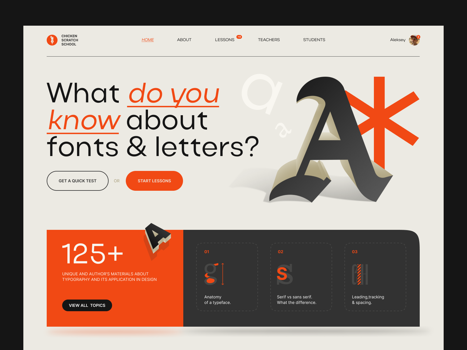 Lessons lettering CSS by Dima on Dribbble