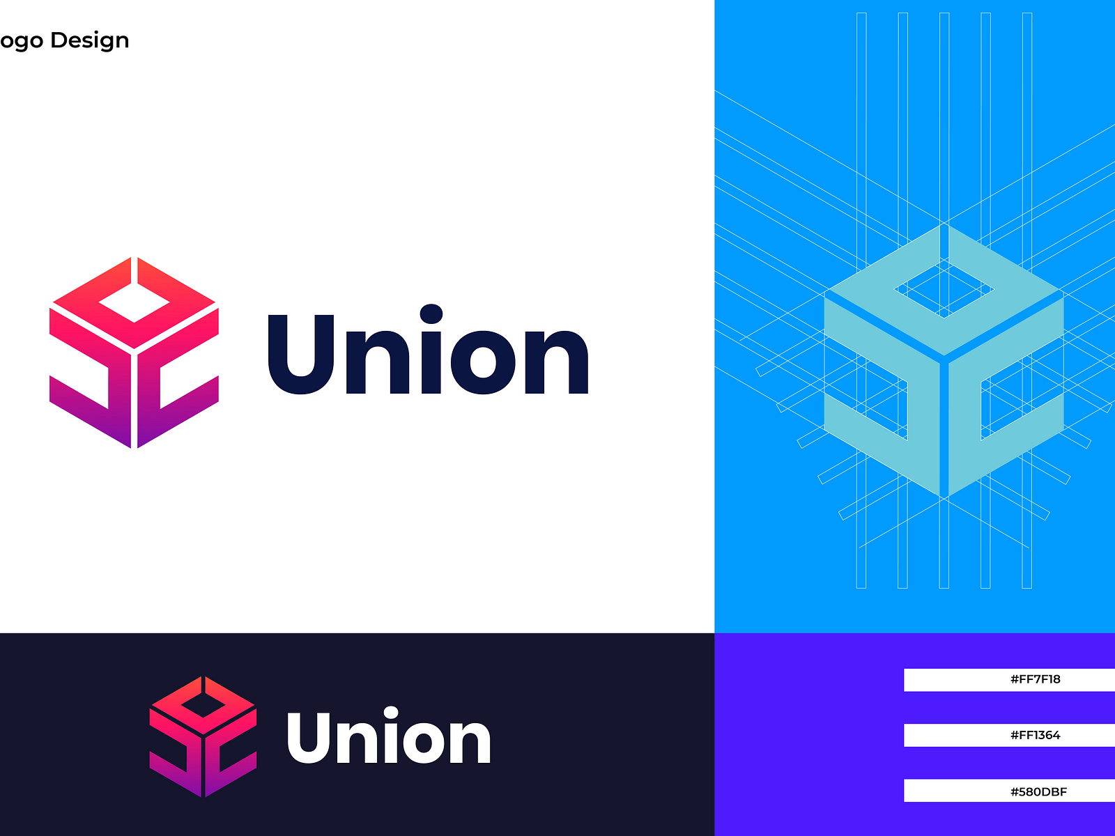 Grid Logo Design by Sajid Hossain on Dribbble