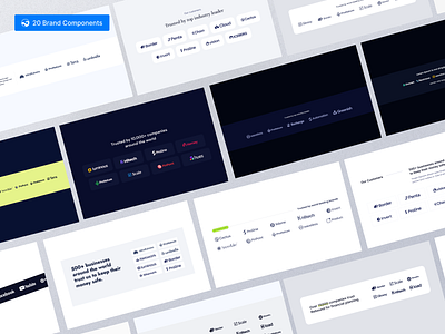 🔥Unique 20 Brand Components Design. by webocean.io on Dribbble