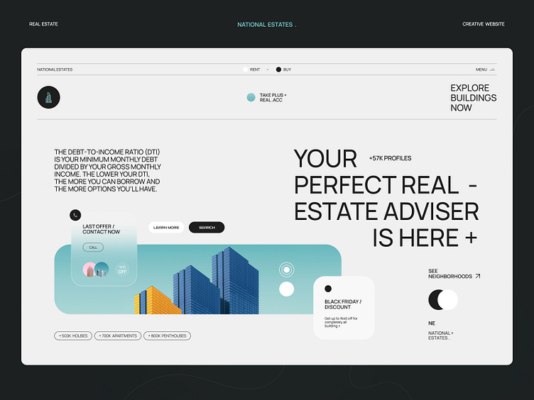 Real Estate Website UI/UX by Bogdan Falin for QClay on Dribbble