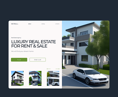 The main screen of the luxury Real Estate METROfun by Elena Bondareva ...
